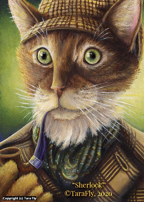 Infected By Art » Art Gallery » Tara Fly » Sherlock Holmes Cat in ...