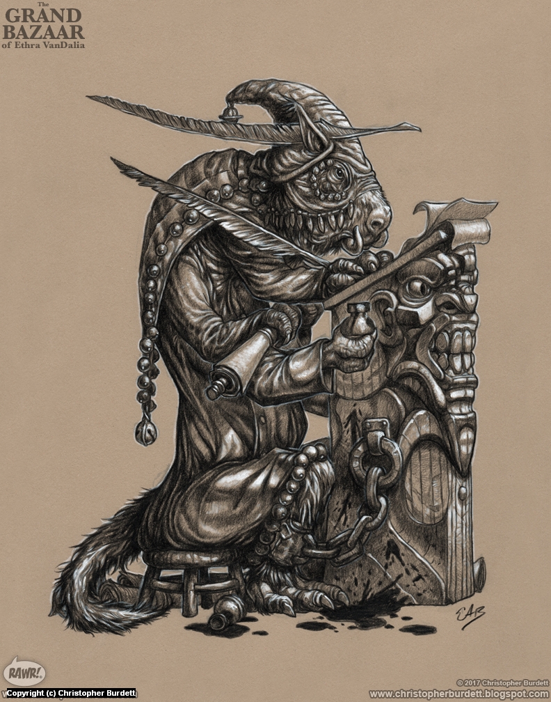 Infected By Art » Art Gallery » Christopher Burdett » Uncanny Scribe in ...