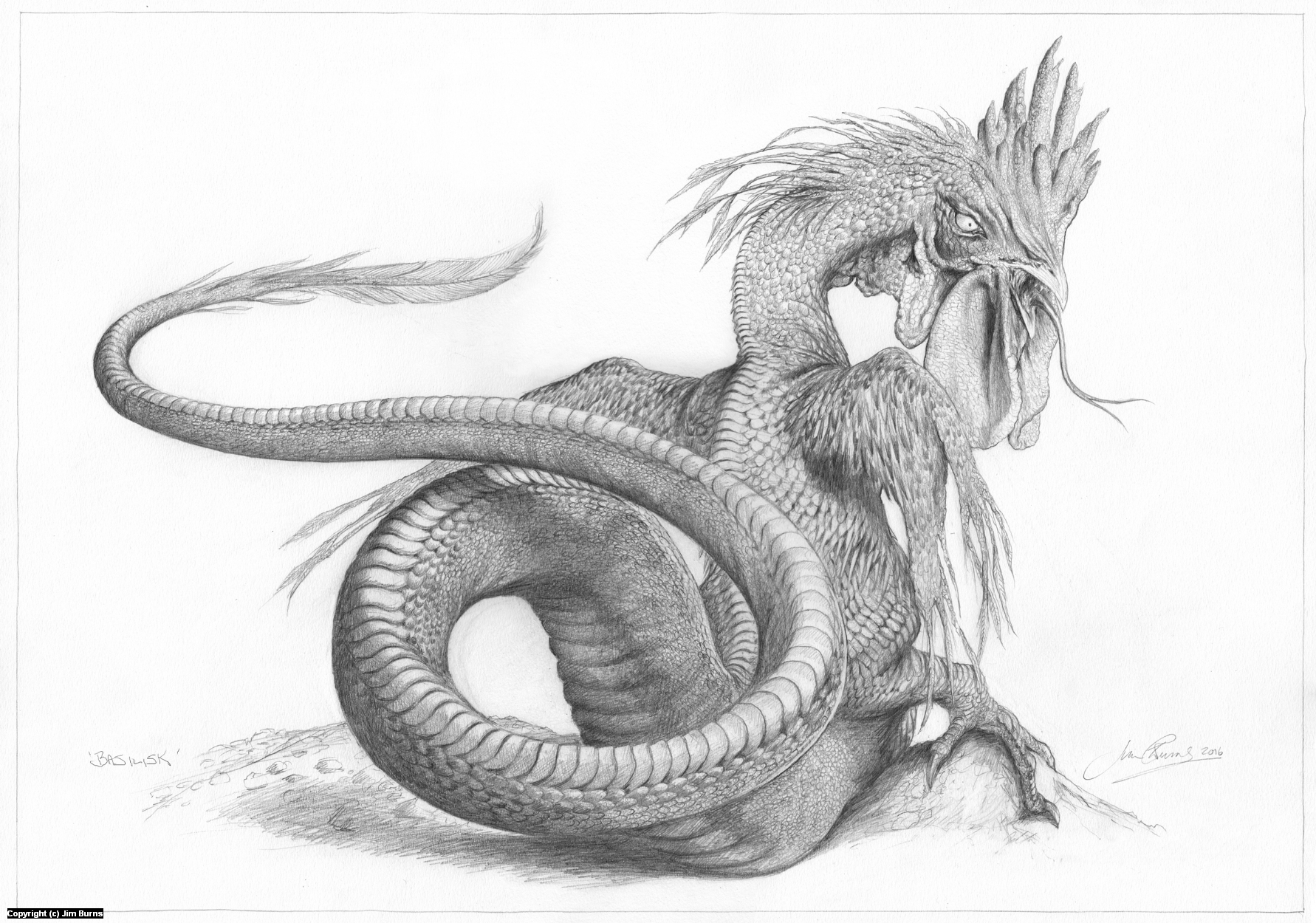 Infected By Art » Art Gallery » Jim Burns » 'Basilisk' in Sketches ...